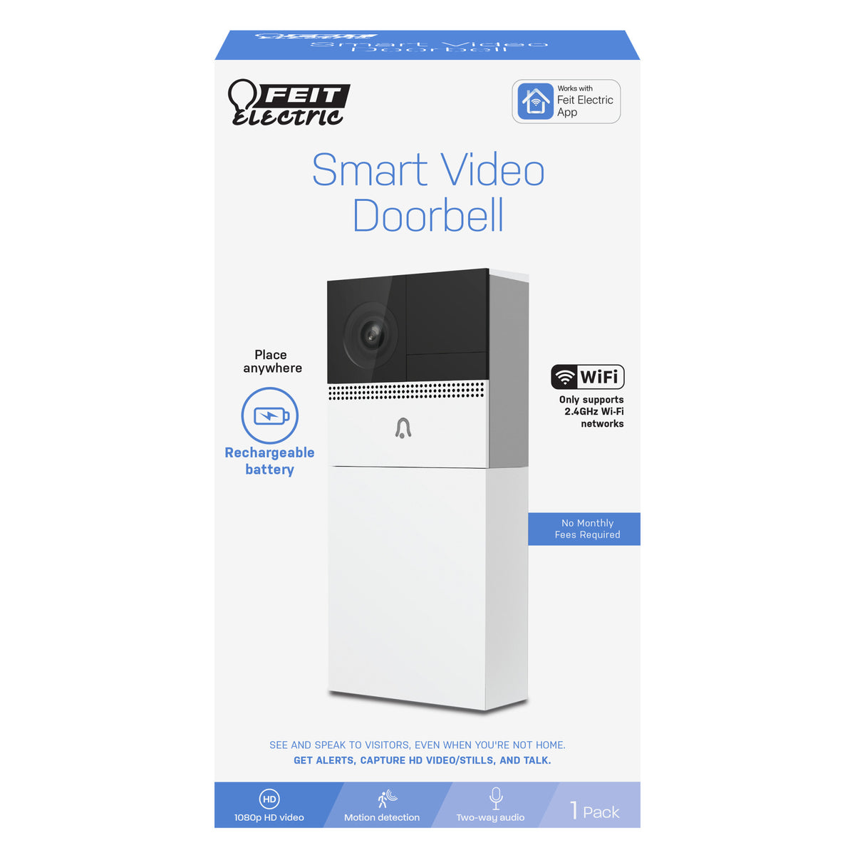 Battery-Powered Doorbell Smart Wi-Fi Camera
