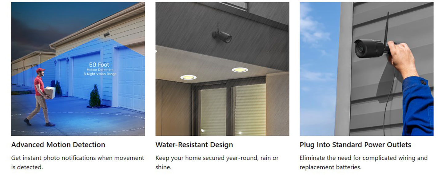 Outdoor Wall Mount Smart Wi-Fi Camera