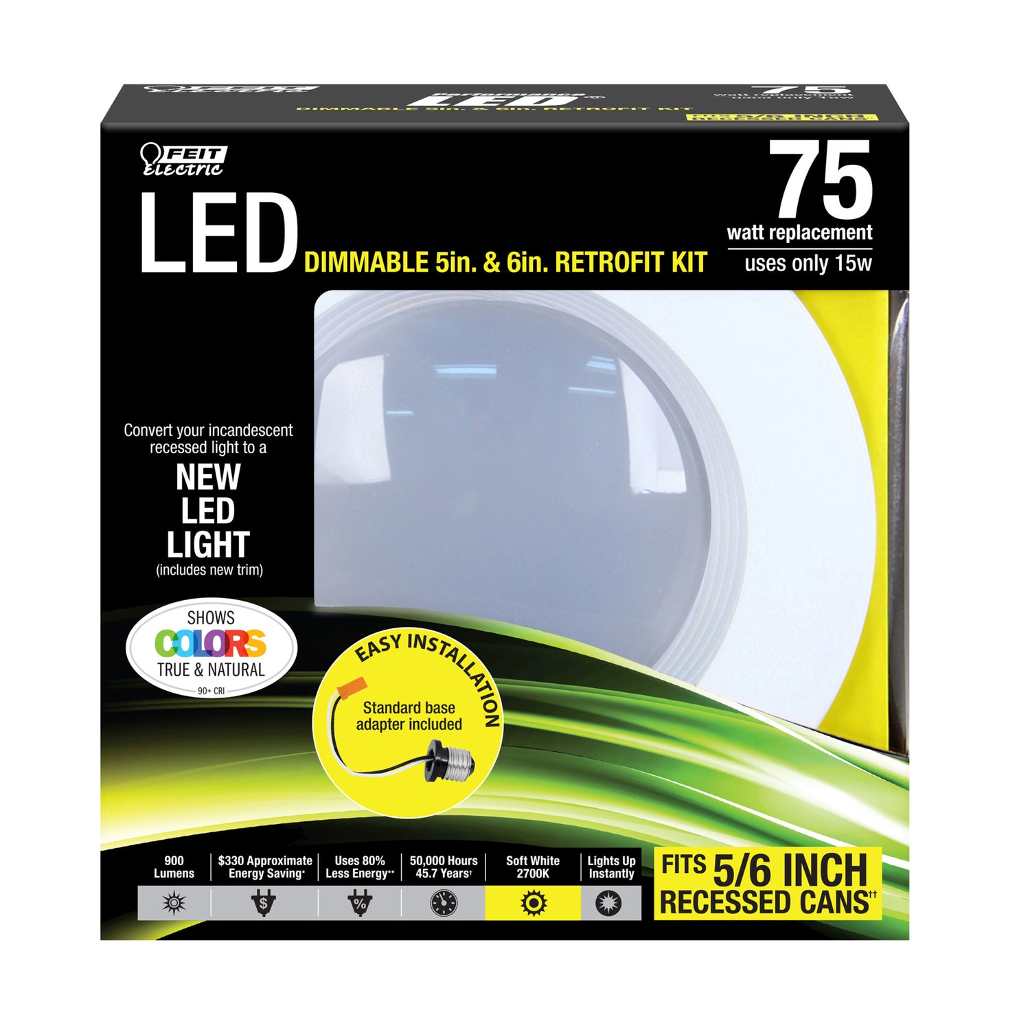 5-6 in. 15W (75W Replacement) Soft White (2700K) Dimmable LED Downlight ...