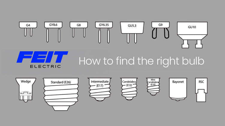 Light Bulb Finder | Find the Right Bulb by Base, Shape & Wattage | Feit ...