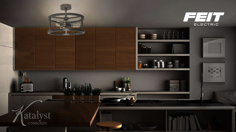 Katalyst Collection LED Decorative Single Light Pendant Matte Black