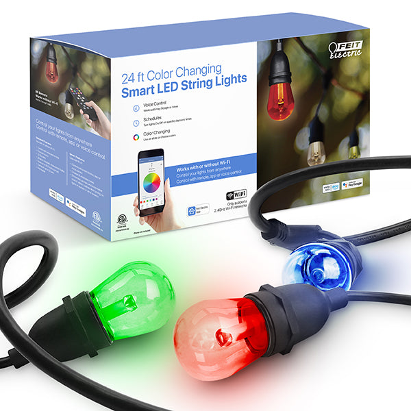 Outdoor String Lights | LED, Solar & Weatherproof - Feit Electric