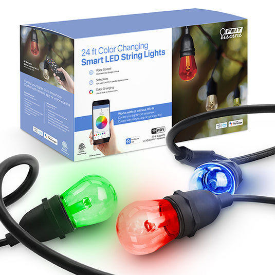 Outdoor String Lights | LED, Solar & Weatherproof - Feit Electric